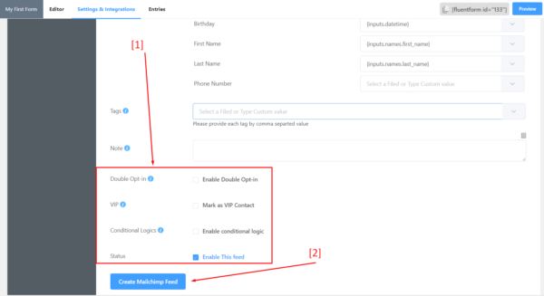Mailchimp Integration In Wp Fluent Form Wordpress Plugin