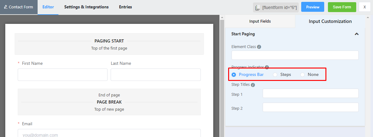 Creating Form Steps In Wp Fluent Form Wordpress Plugin
