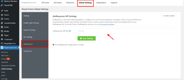 Getresponse Integration With Wp Fluent Form