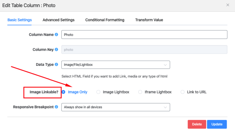 Configuring Data Types With Ninja Tables - WP Manage Ninja