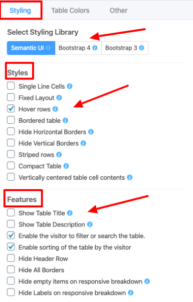 Visual Table Styling - WP Manage Ninja
