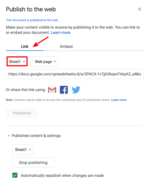 Construct Table from Google Sheets - WP Manage Ninja
