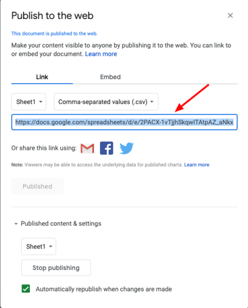 Construct Table from Google Sheets - WP Manage Ninja