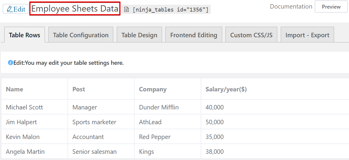 How to Embed Google Sheets Into WordPress Tables Using Ninja Tables