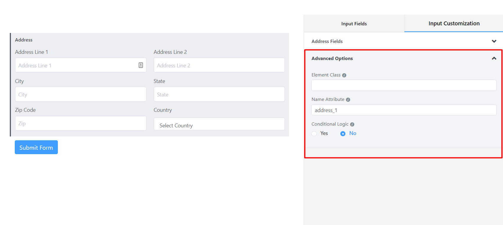 Address Input Field In WP Fluent Form WordPress Plugin Address Input Field In WP Fluent Form WordPress Plugin