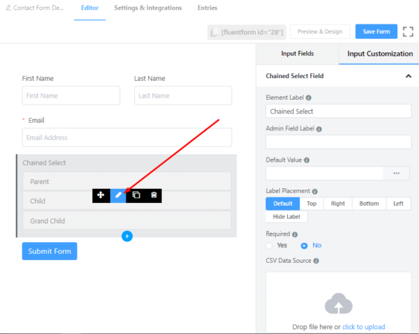 Chained Select in Wp Fluent Forms WordPress Plugin - WP Manage Ninja