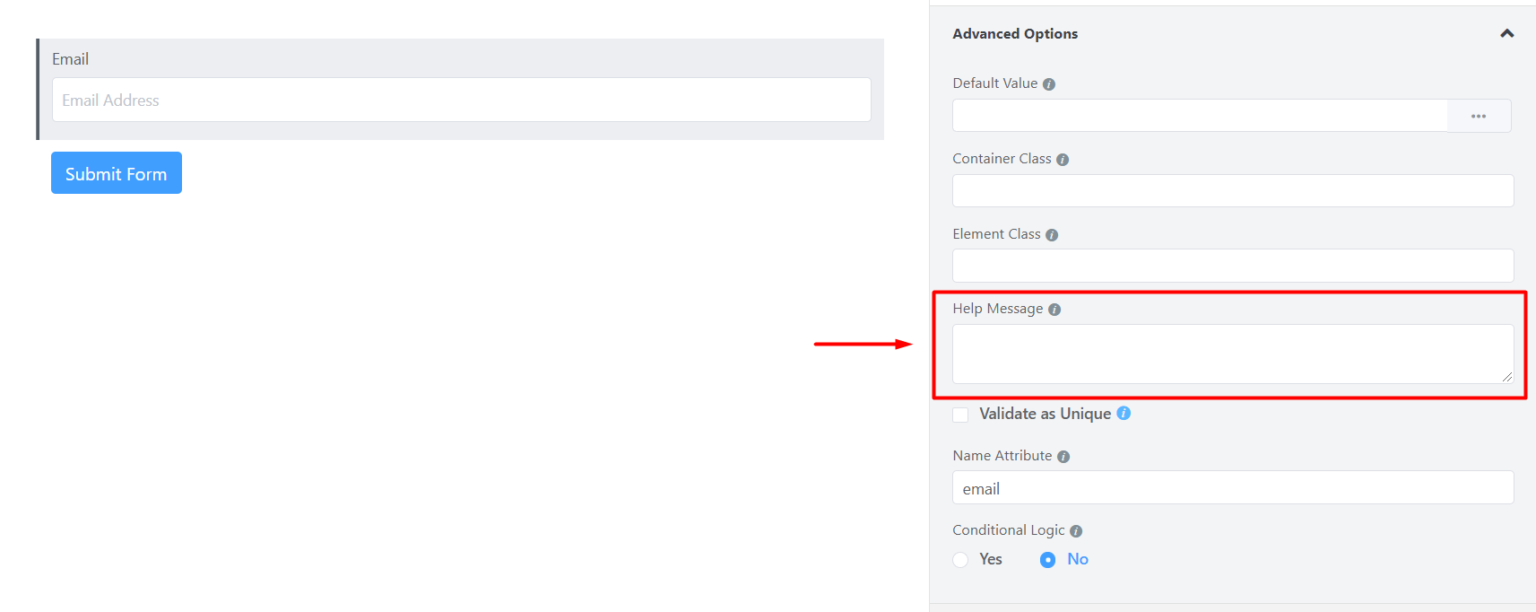 Email Address Input Field In Wp Fluent Form Wordpress Plugin