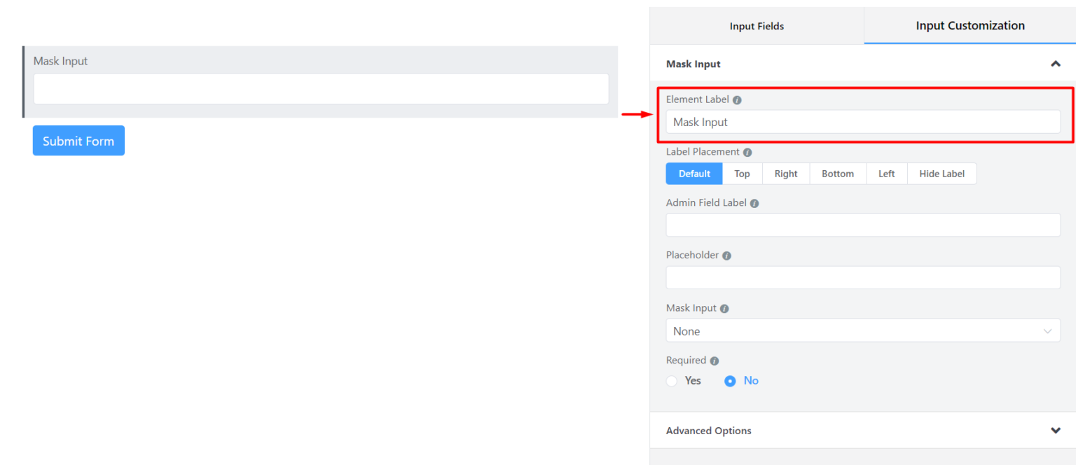 Mask Input Field In Wp Fluent Form Wordpress Plugin
