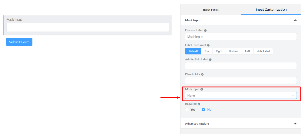 Mask Input Field In Wp Fluent Form Wordpress Plugin