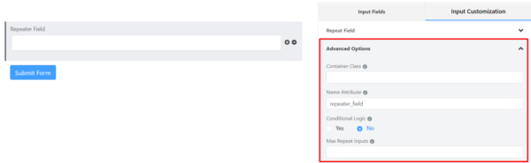 Repeat Input Field in WP Fluent Form WordPress Plugin