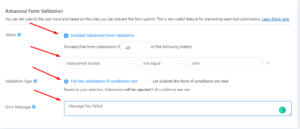 Advanced Form Validation in Fluent Forms - WP Manage Ninja