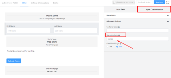Dynamic Input Values In Form Steps | Fluent Forms - WP Manage Ninja
