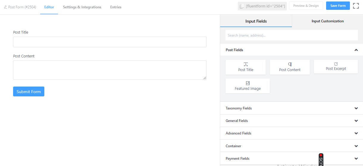 How to use ACF in Post Creation Form - WP Manage Ninja