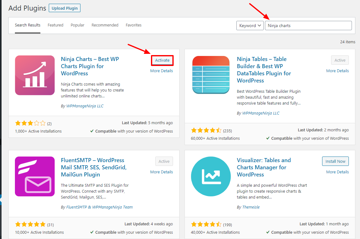 How to Install Ninja Charts - WP Manage Ninja