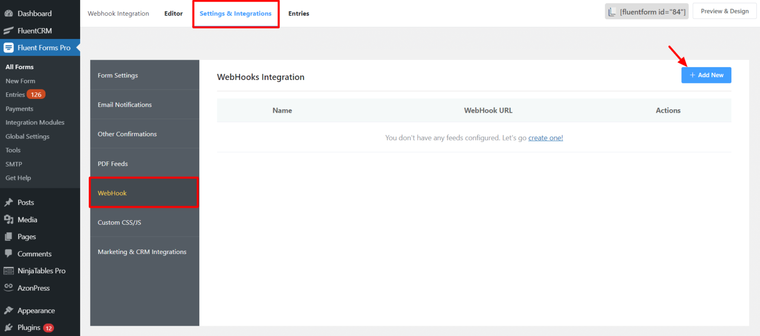 Webhook Integration with WP Fluent Form
