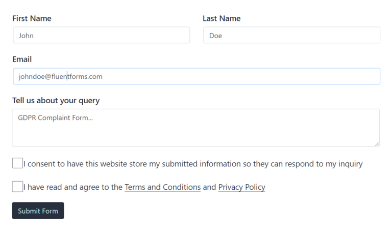 Creating GDPR Compliant Forms Using WP Fluent Forms