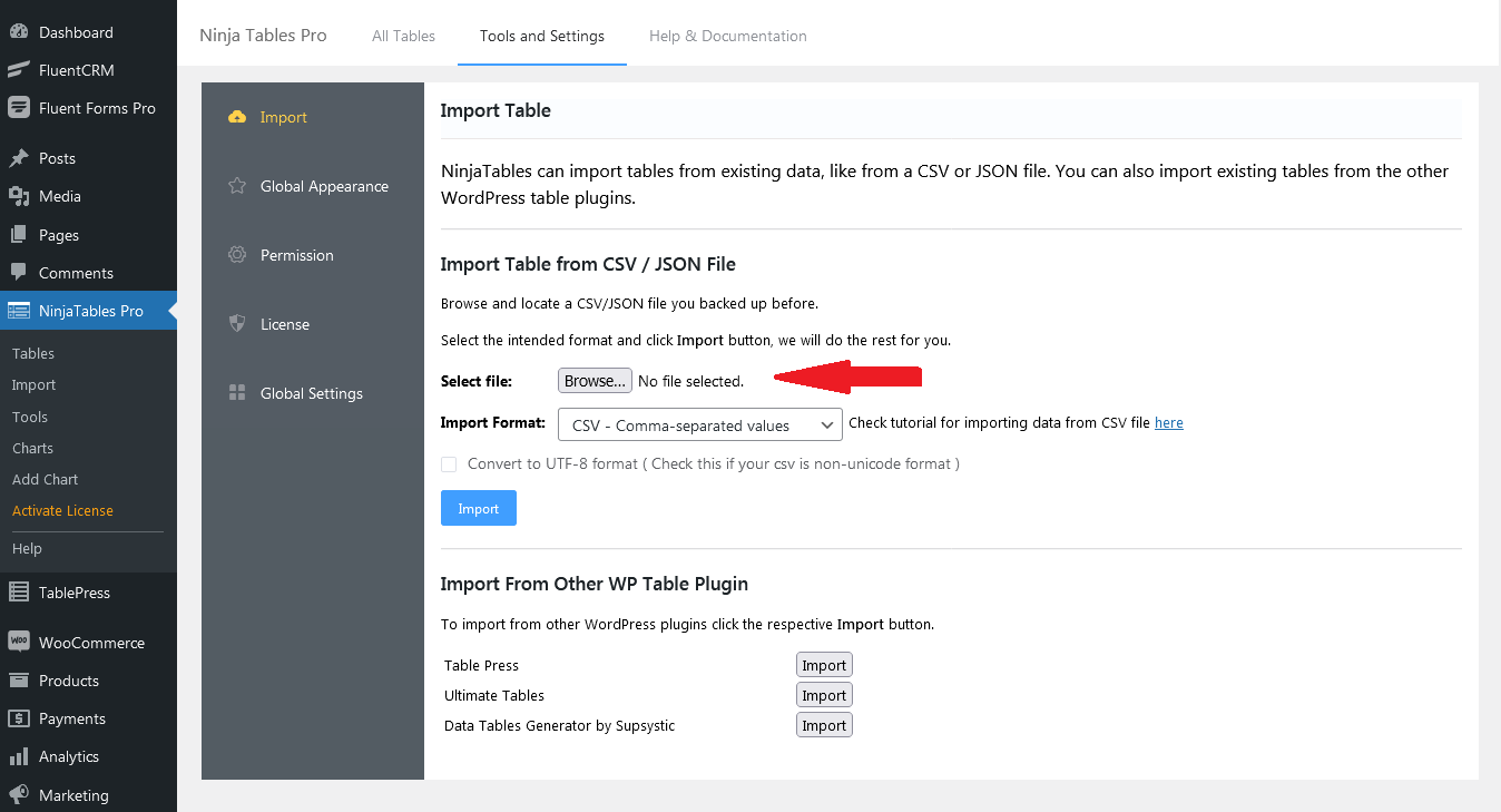 Develop Product Table Using Ninja Tables WordPress Plugin