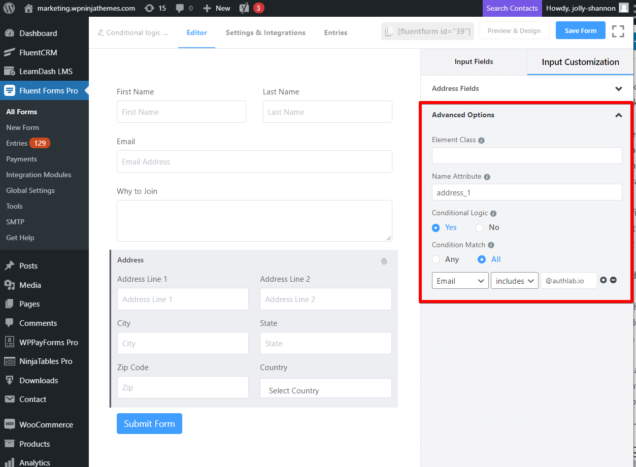 Understanding Conditional Logic Using Fluent Forms