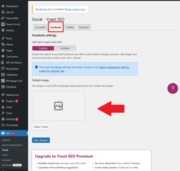 Adding Facebook Thumbnail image - WP Manage Ninja