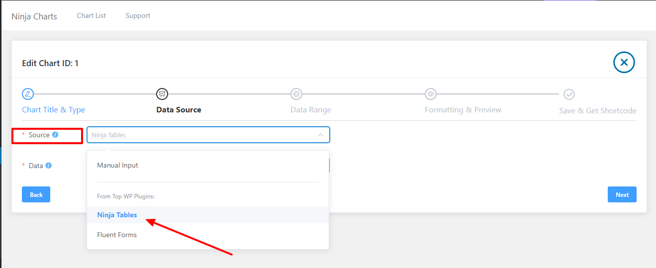 How to create Ninja Charts with Ninja Tables - WP Manage Ninja