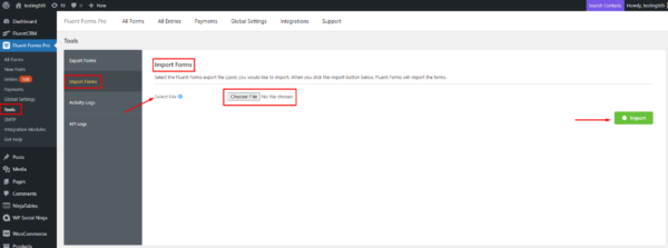 How to Import and Export Fluent Forms - WP Manage Ninja