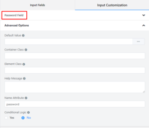 Password Input Field in WP Fluent Form WordPress Plugin