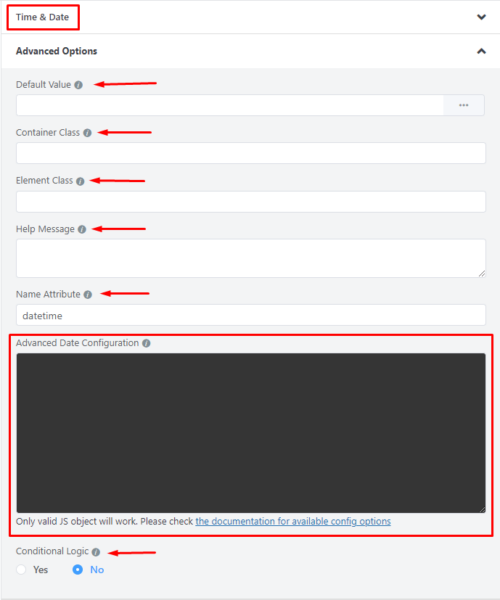 Time And Date Input Field In Wp Fluent Form Wordpress Plugin