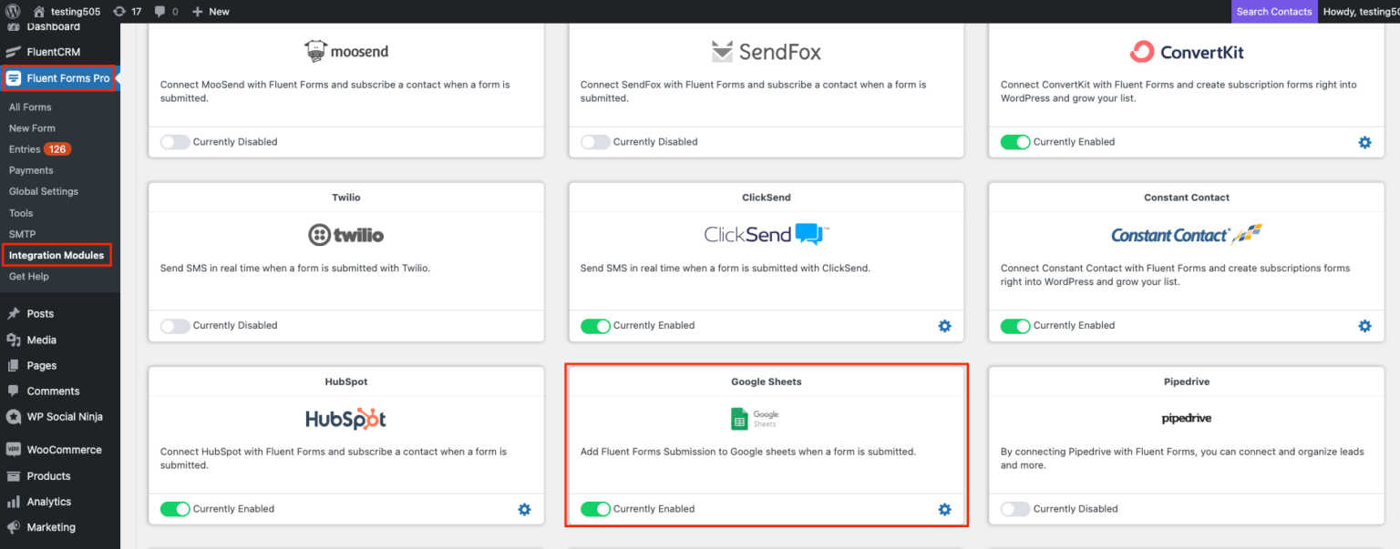 Google Sheets Integration with Fluent Forms - WP Manage Ninja