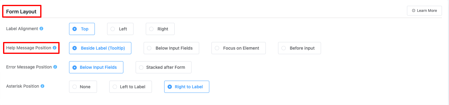 Help Message Customization In Wp Fluent Form Wordpress Plugin