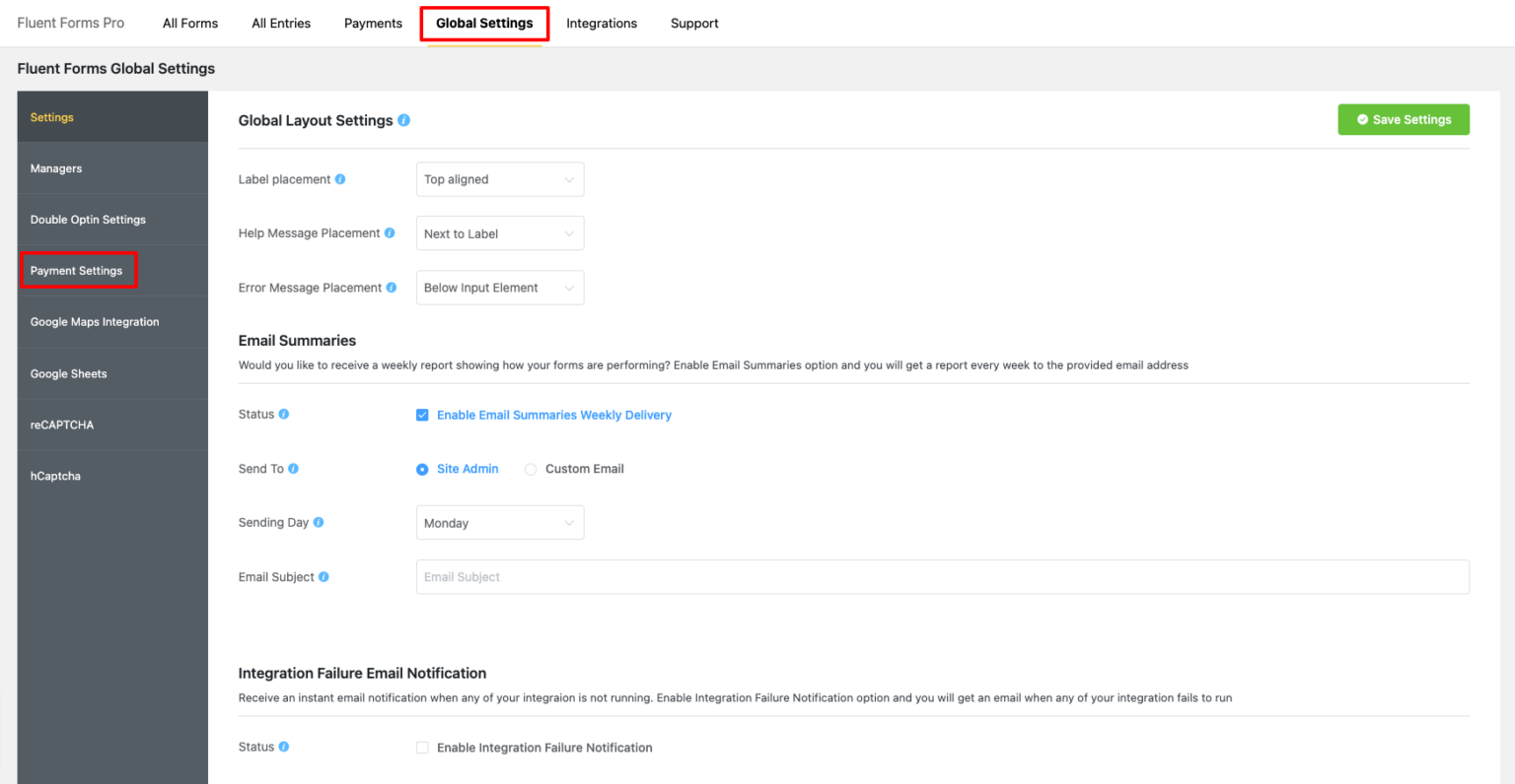 Configure Payment Settings With Fluent Forms Wp Manage Ninja