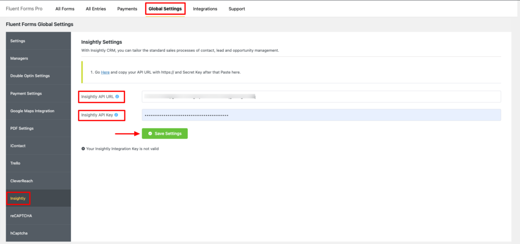 Insightly Integration with Fluent Forms - WP Manage Ninja