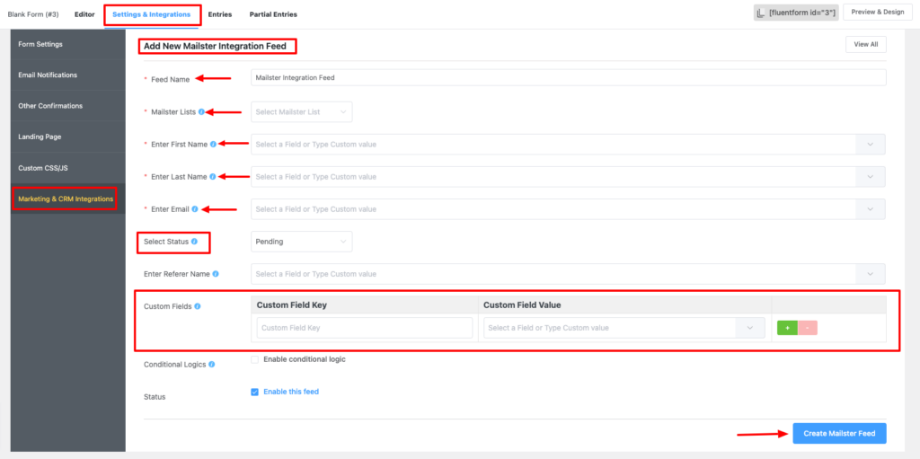 Mailster Integration with Fluent Forms - WP Manage Ninja