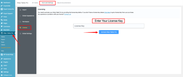 How to Update & Activate the License Key - WP Manage Ninja