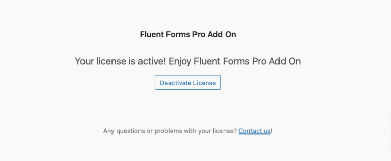 Upgrade to WP Fluent Form Pro Add-on