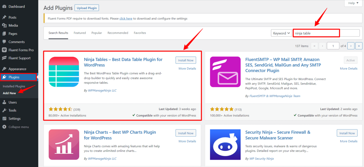 How to Show Fluent Forms Entries on Frontend using Ninja Tables - WP ...