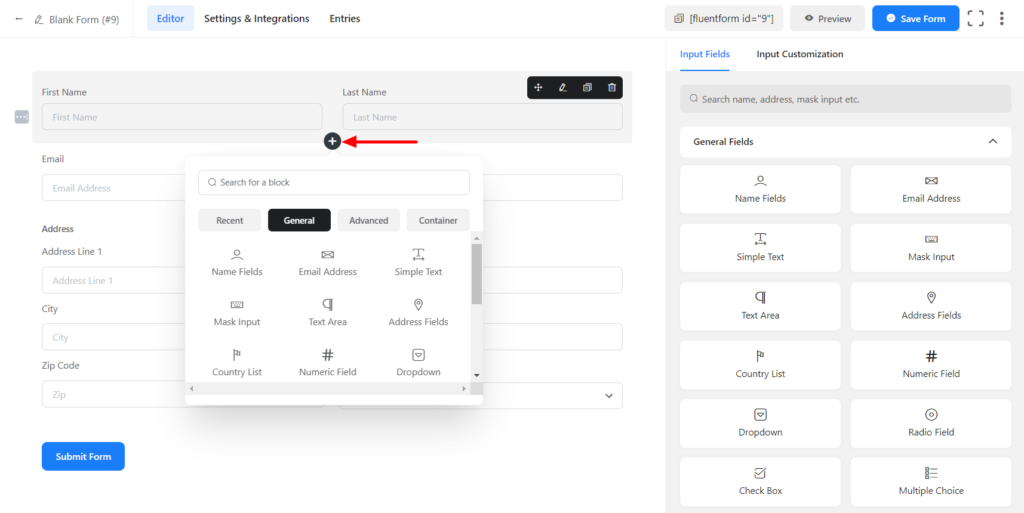How to Add Fields to Fluent Forms - WP Manage Ninja