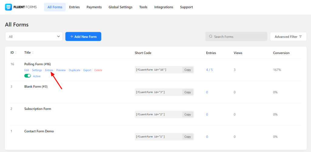 Visual Representation of Form Entries in Fluent Forms - WP Manage Ninja