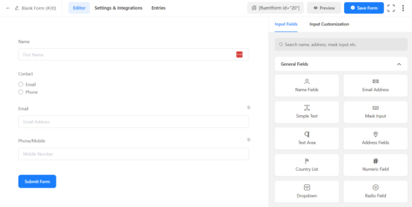 Set up Forms with Conditional Logic in WP Fluent Form WordPress Plugin