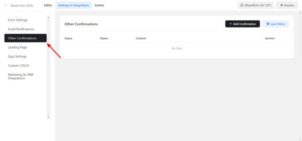 Conditional Confirmation Message In Wp Fluent Form Wordpress Plugin