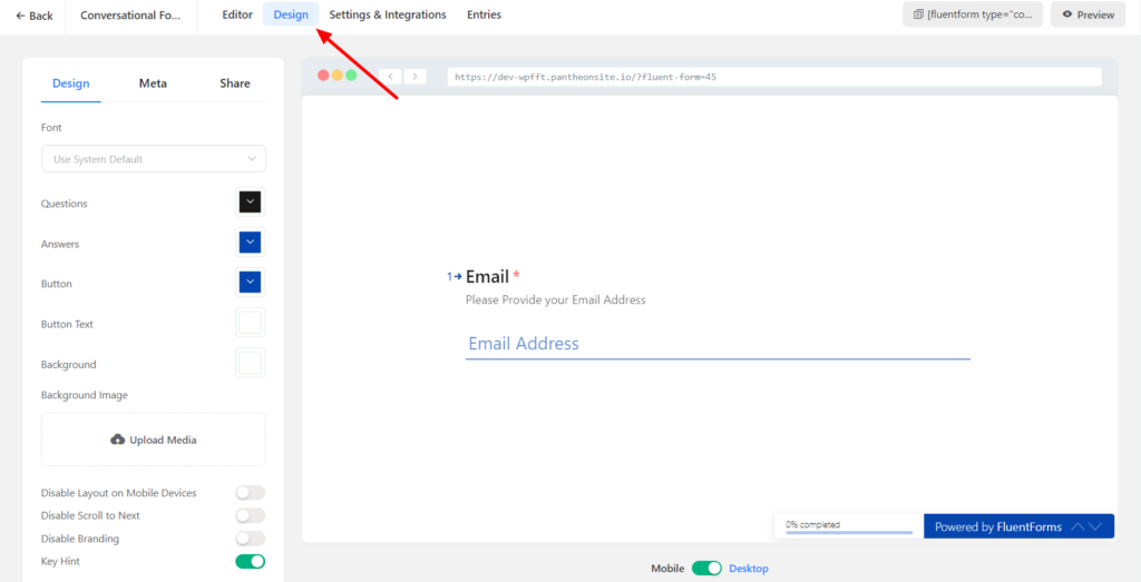 How To Customize A Conversational Form With Fluent Forms Wp Manage Ninja