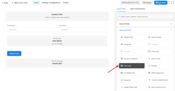 Dynamic Input Values In Form Steps Fluent Forms Wp Manage Ninja