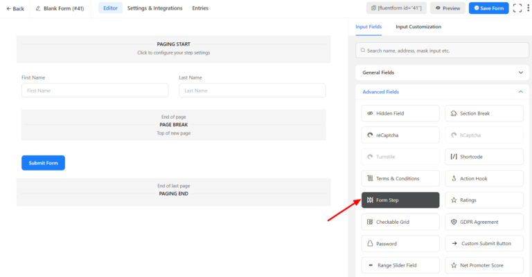 Dynamic Input Values In Form Steps Fluent Forms Wp Manage Ninja