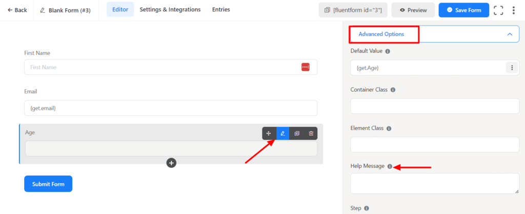 Help Message Customization In Wp Fluent Form Wordpress Plugin