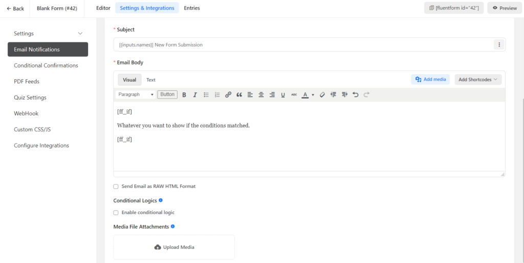 Conditional Shortcodes in Fluent Forms - WP Manage Ninja