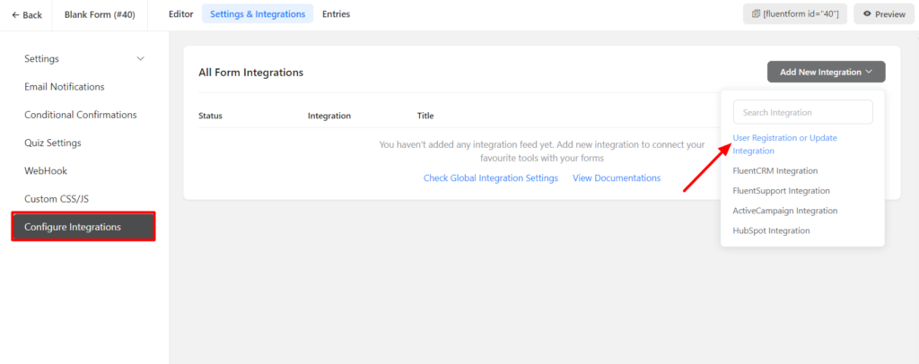 How To Create A Wordpress User Registration Form With Fluent Forms Wp Manage Ninja