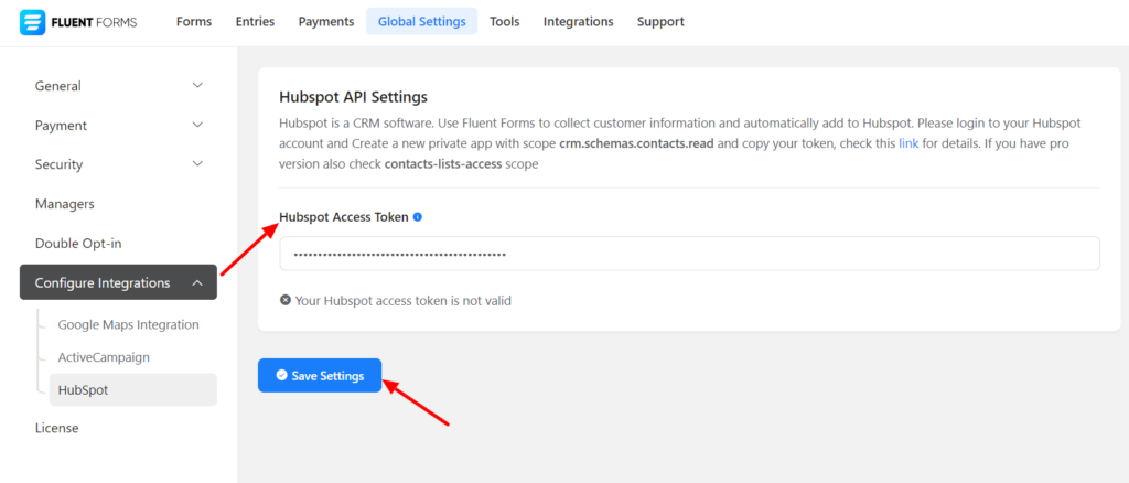 Hubspot Integration With Fluent Forms Wp Manage Ninja