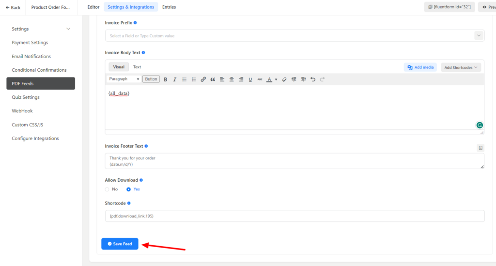 Fluent Forms PDF Module - WP Manage Ninja