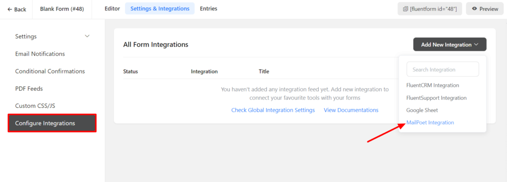 Mailpoet Integration With Fluent Forms Wp Manage Ninja