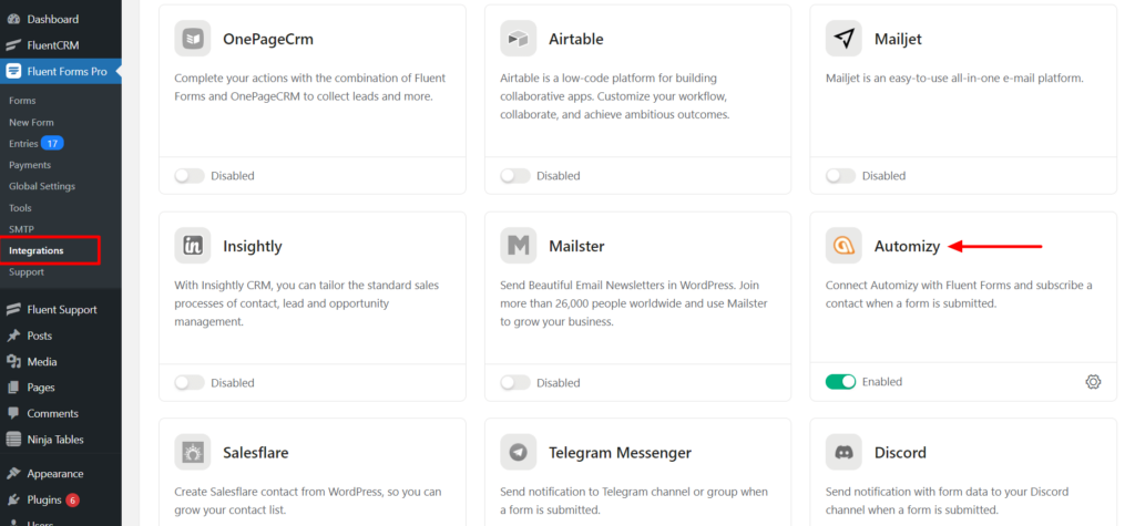 Automizy Integration with Fluent Forms - WP Manage Ninja