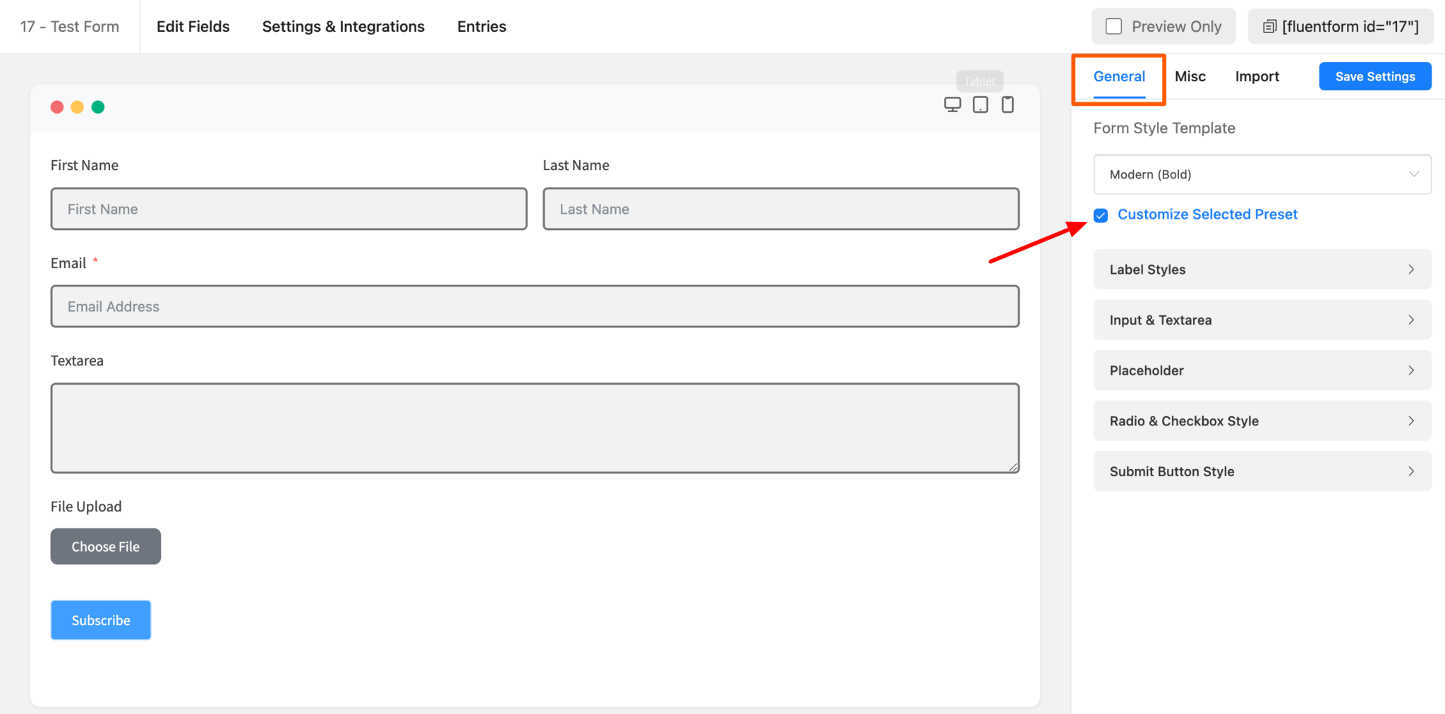 Official Form Styler of Fluent Forms - WP Manage Ninja